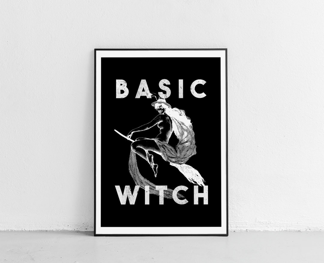 Basic Witch Printable, Funny Halloween Decor, Halloween Decorations ...