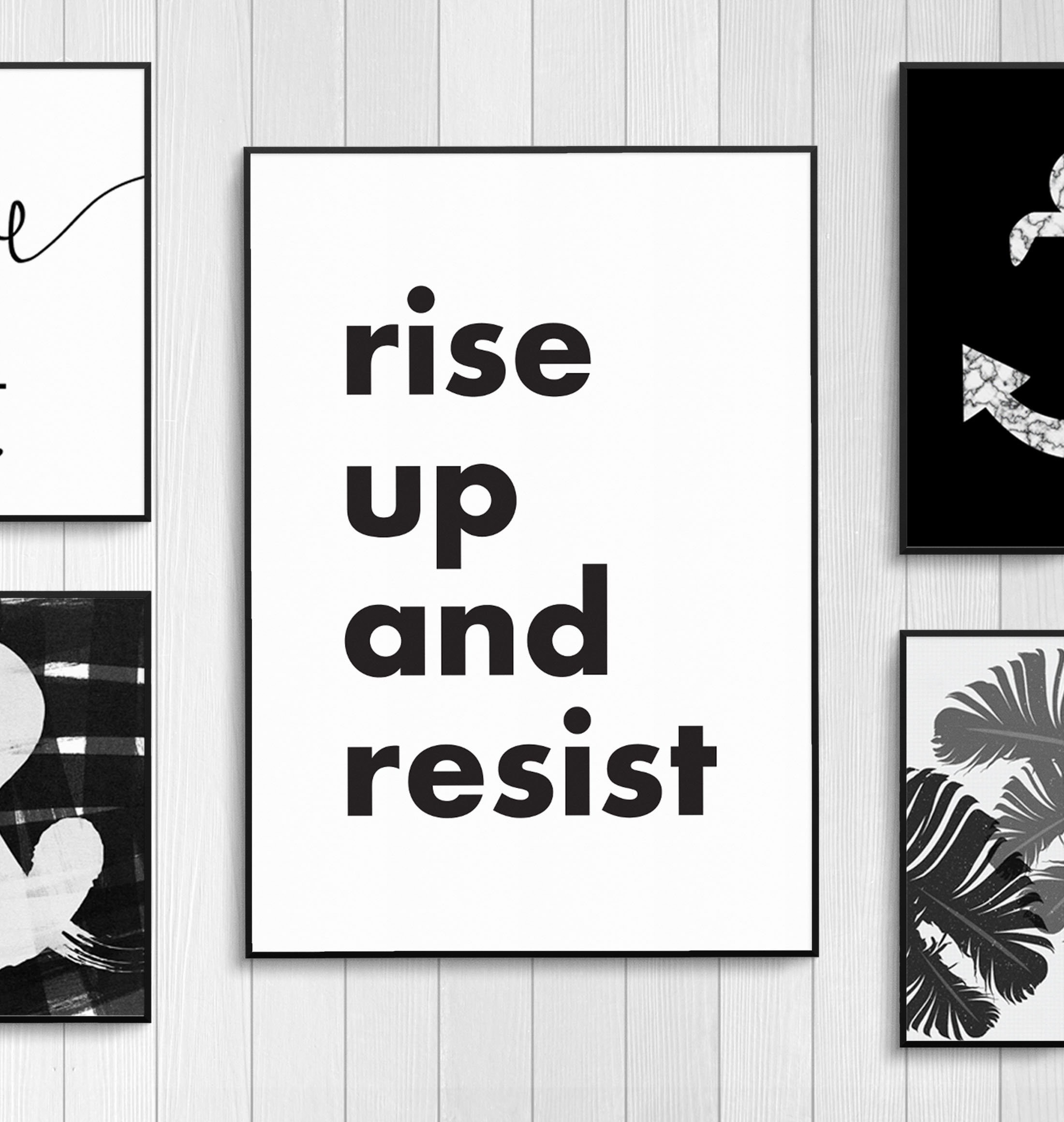 Rise up Poster Resist Poster Protest Poster Anti Trump | Etsy