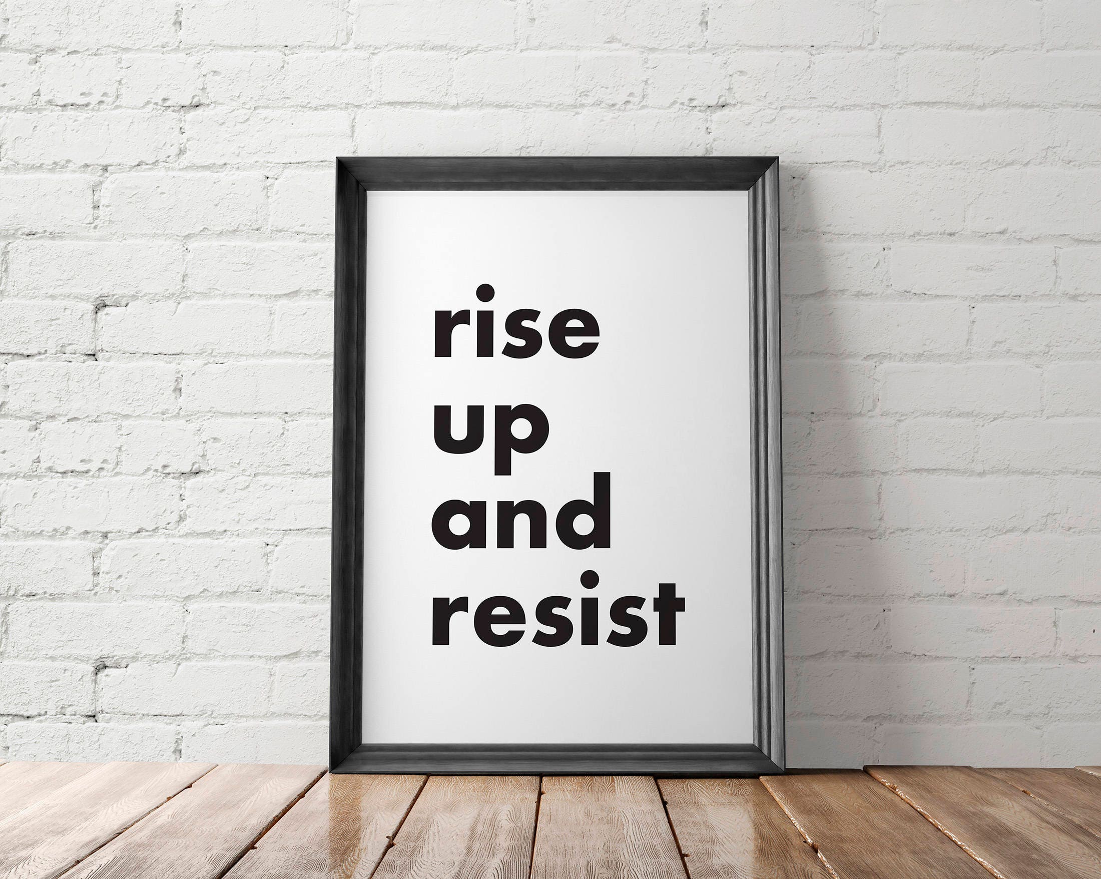 Rise up Poster Resist Poster Protest Poster Anti Trump | Etsy
