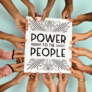 Protest Sign, Protest Poster, Power to the People, Political Poster ...