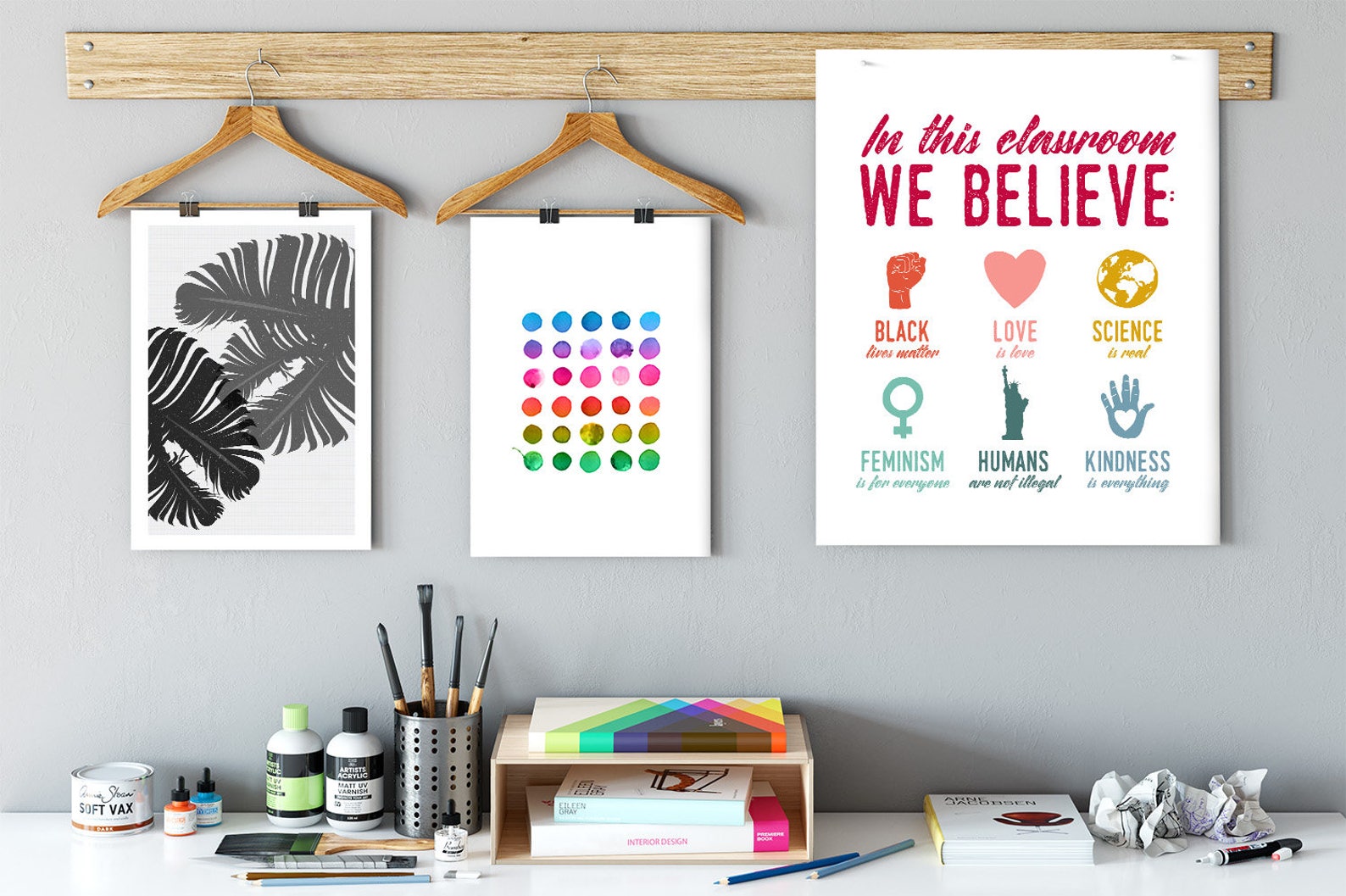 Classroom Posters Protest Poster Feminist Poster Anti Hate | Etsy