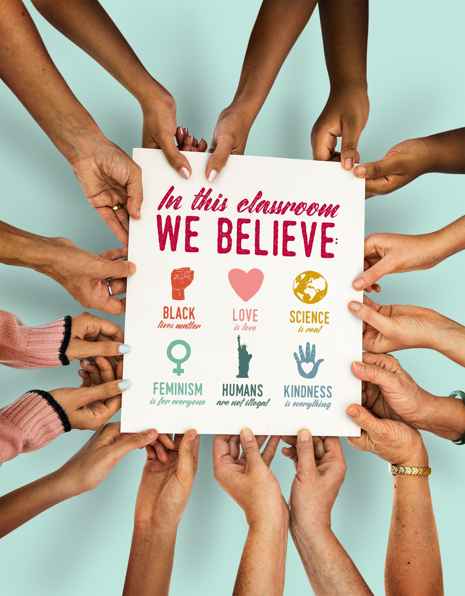 Classroom Posters Protest Poster Feminist Poster Anti Hate - Etsy