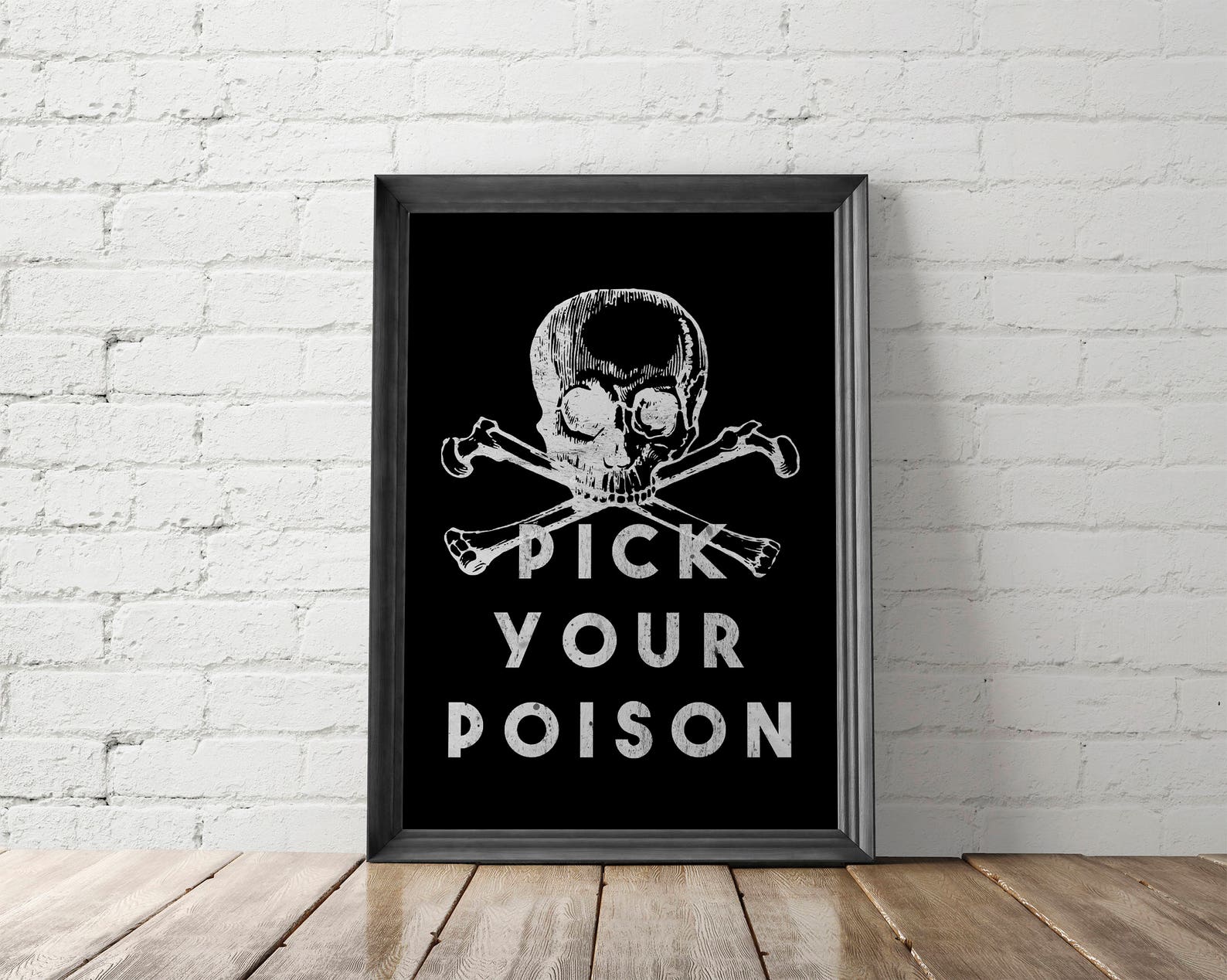 Pick Your Poison Art Print Halloween Printable Goth Wall - Etsy