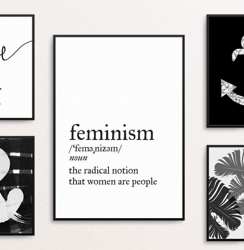 Feminism Definition Poster Feminist Art Gift for Her Girl | Etsy