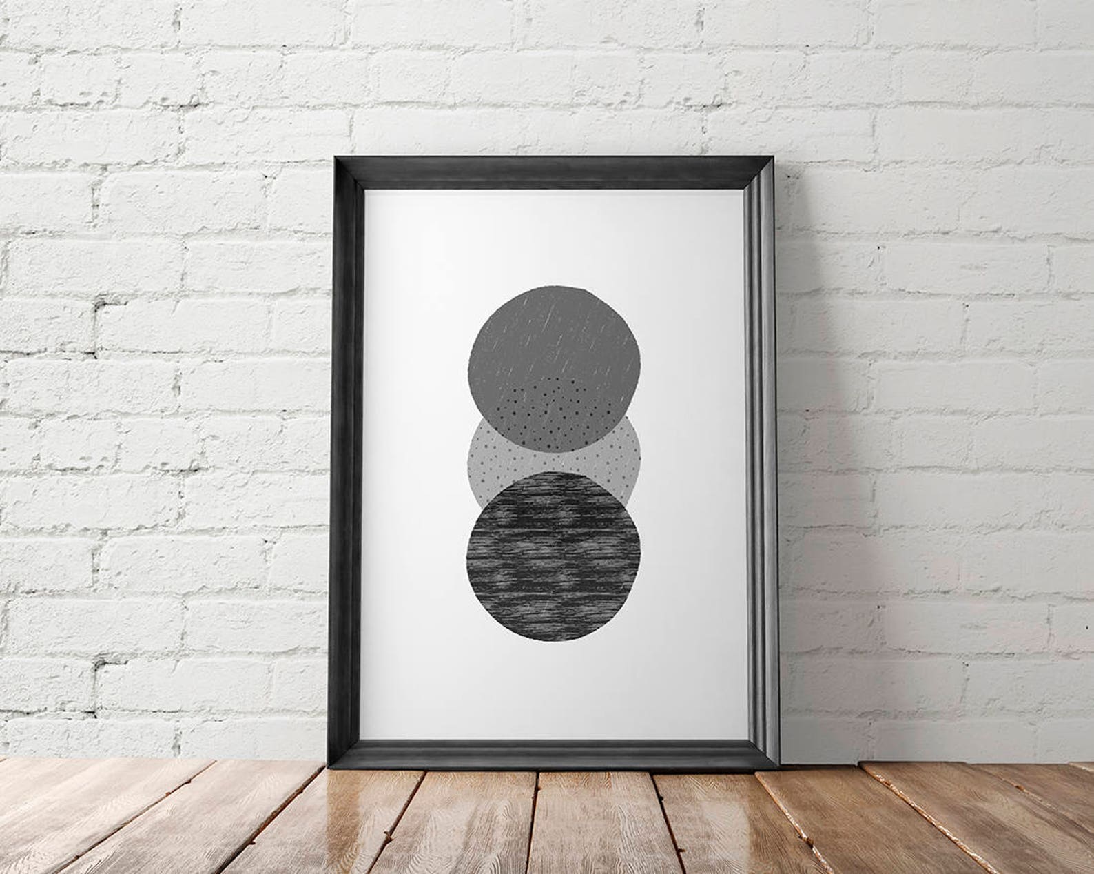 Abstract Circles Art Print, Modern Geometric Wall Decor (digital ...