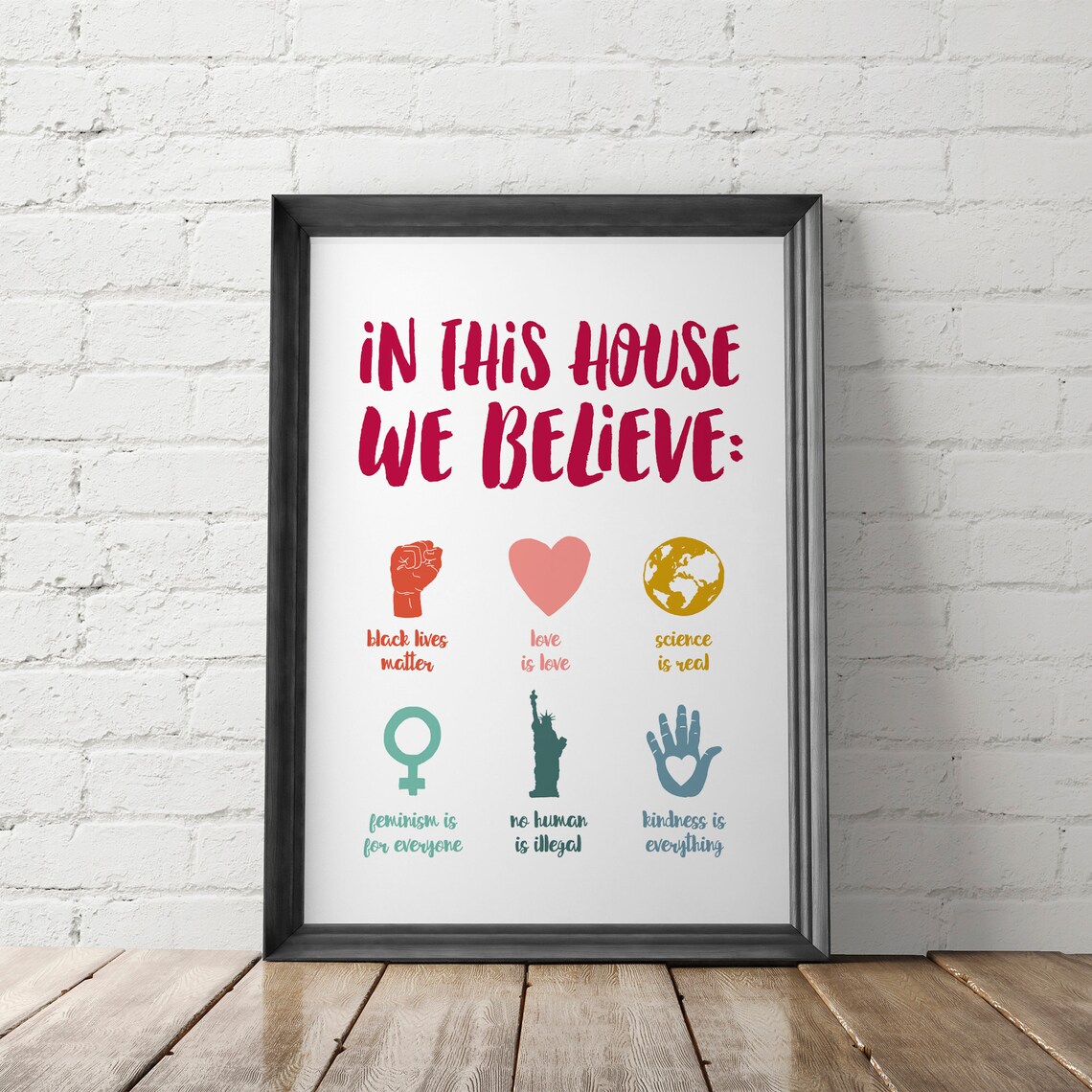 Anti-racist Wall Art Resist Poster Feminist Printable | Etsy