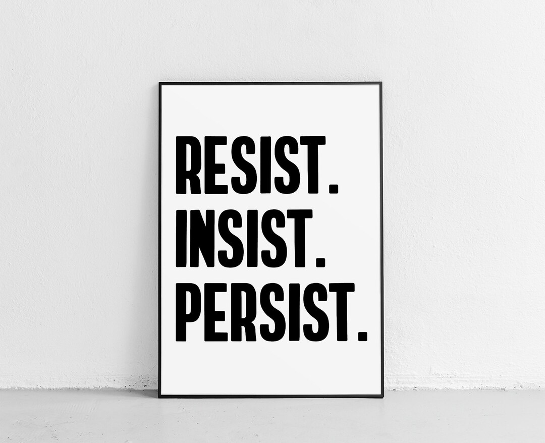 Resist Art Print, the Resistance Poster, Resist Printable, Political ...