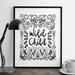 Wild Child Illustration Printable Art, Baby Shower Gift, Digital ...