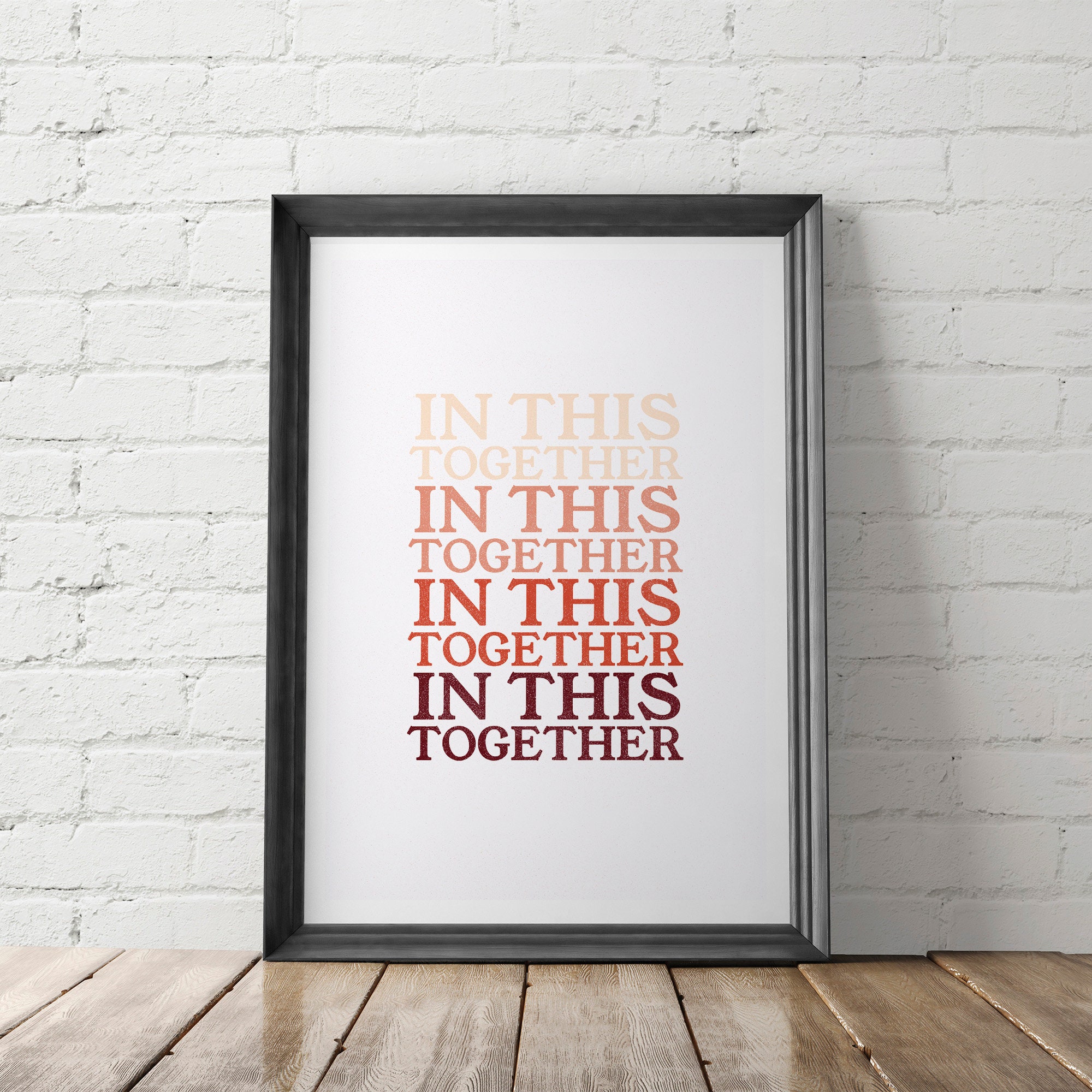 IN THIS TOGETHER Printable Wall Art Feminist Art Print | Etsy