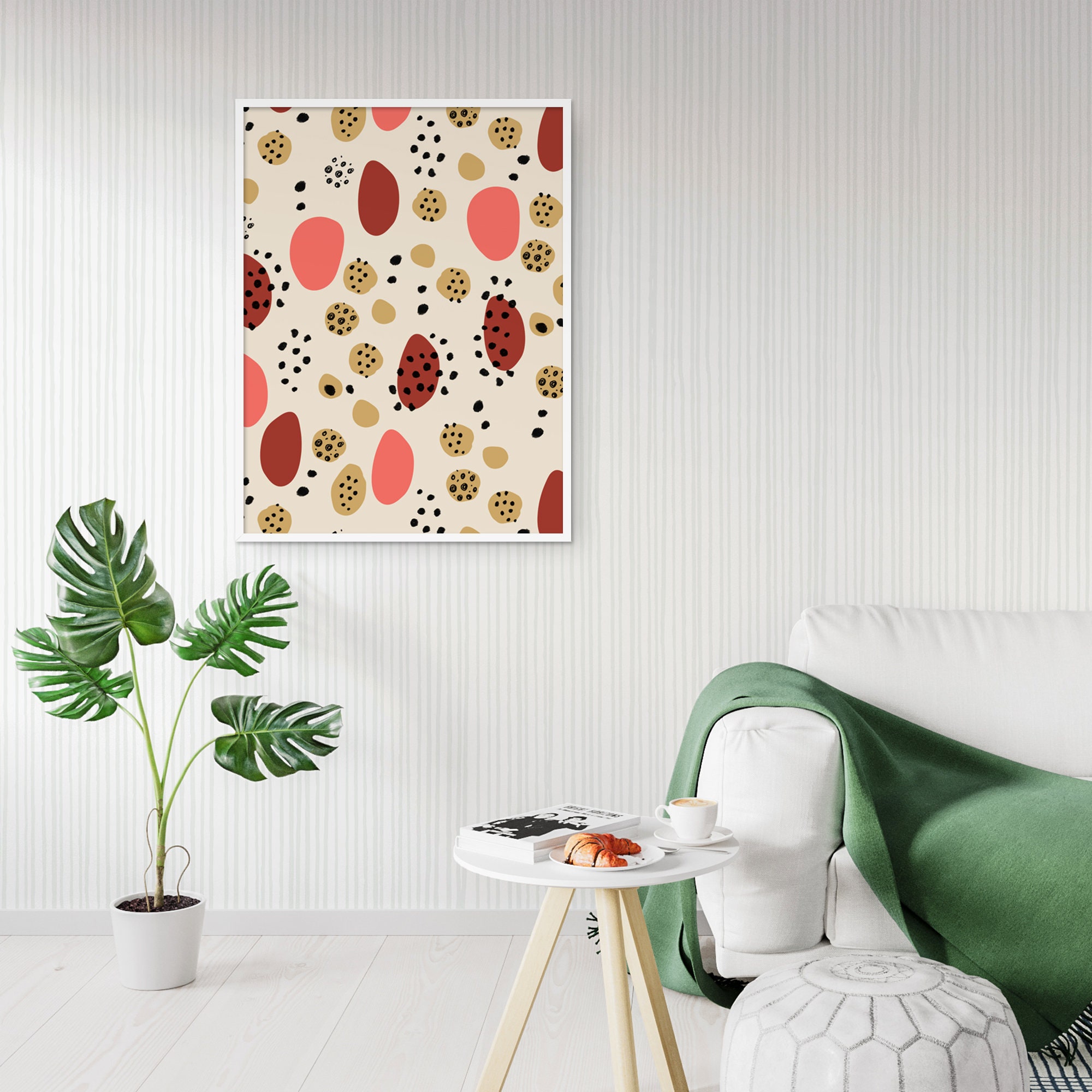 TERRACOTTA DESERT Mid Century Modern Abstract Printable Wall Art, Burnt ...