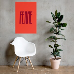 FEMME Feminist Art Poster, Feminism Poster Print, Girl Power Art Print ...
