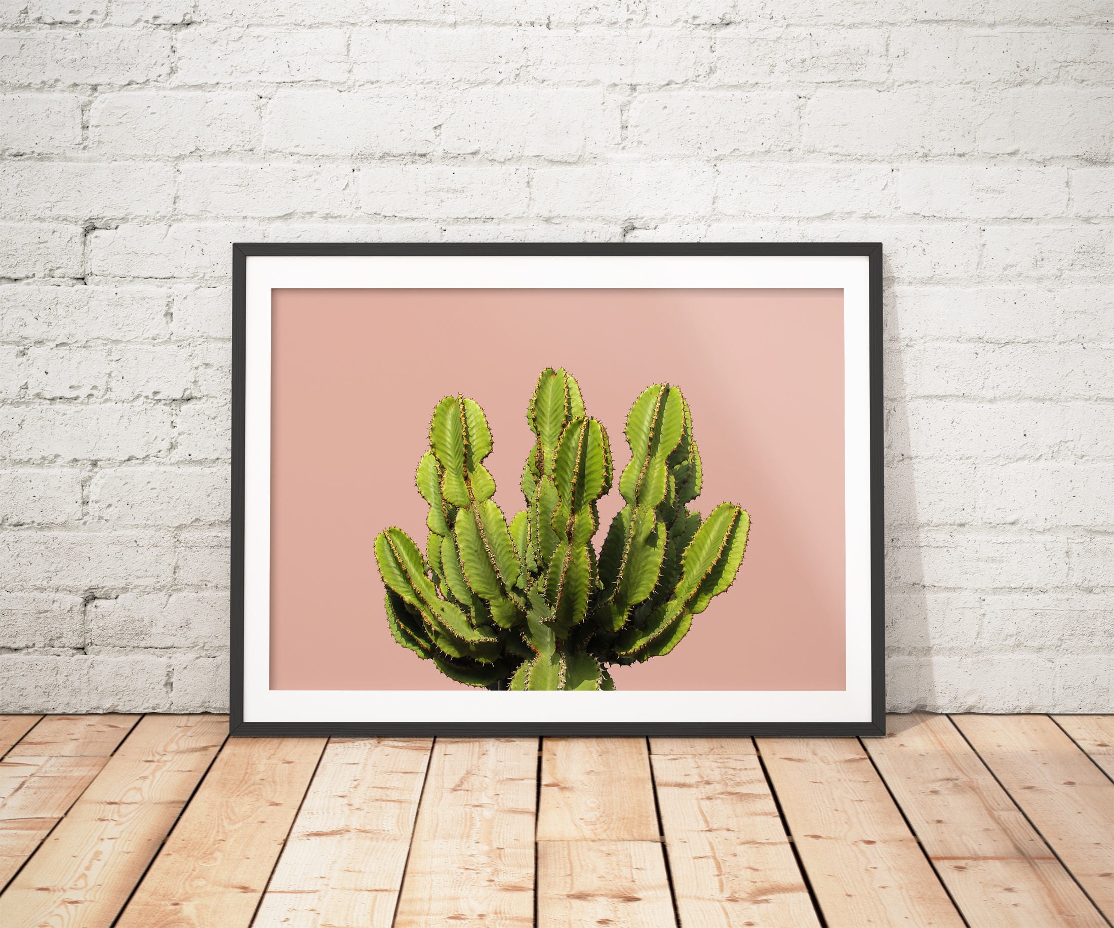 Cactus Printable, Cactus on Pink, Cactus Wall Art, Cactus Print, Blush ...