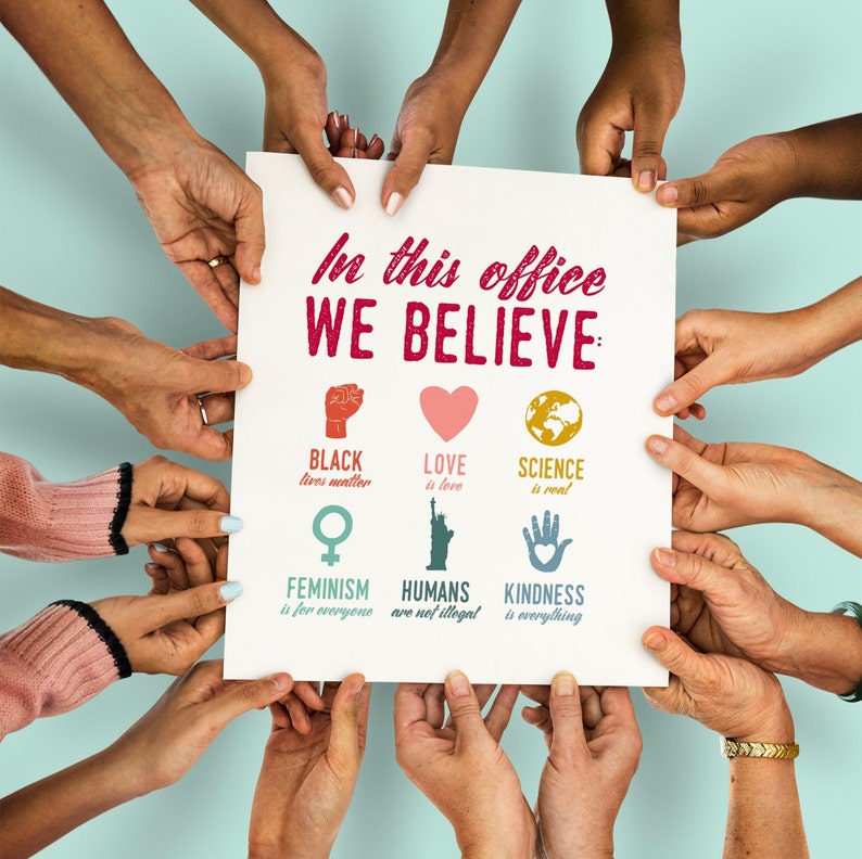 In This Office, Anti-racist Art Printable, Resist Printable, Protest ...