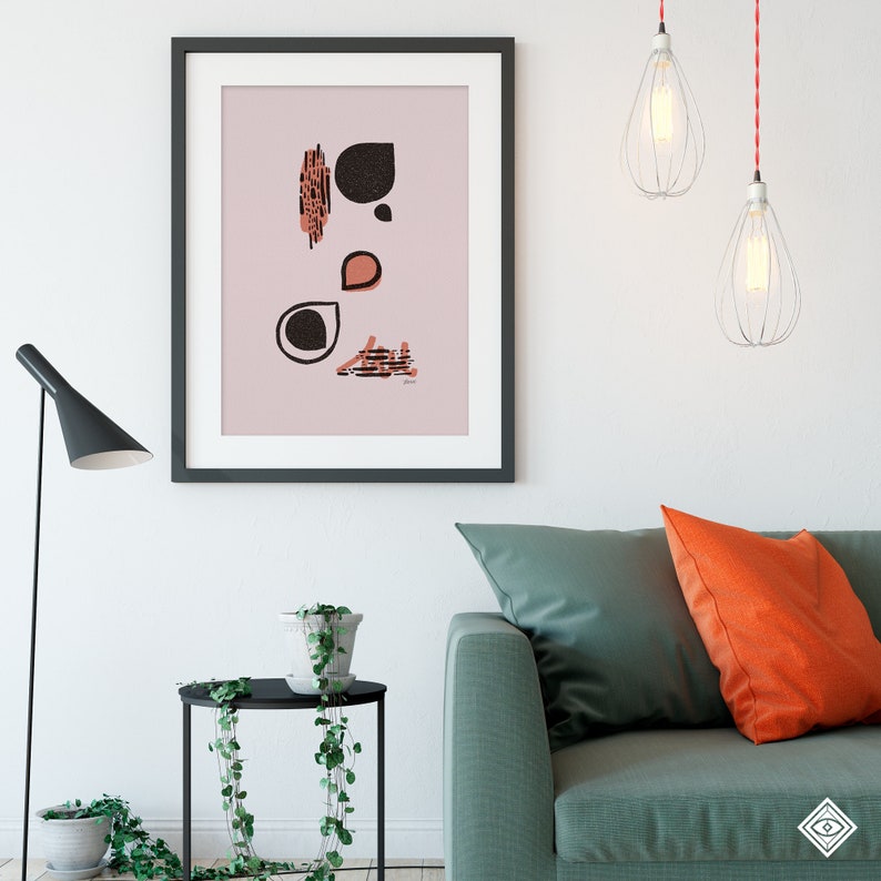 HERE Abstract Shapes Printable Art Random Shapes Art Print | Etsy