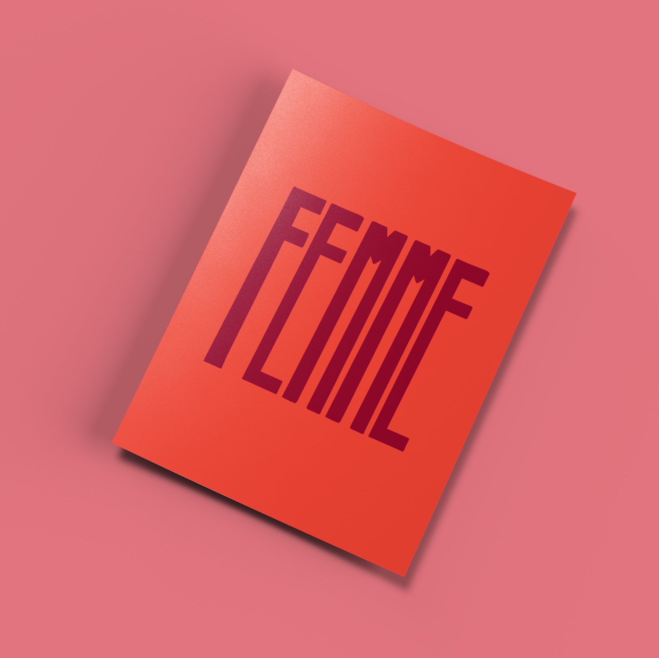 FEMME Feminist Art Poster Feminism Poster Print Girl Power | Etsy