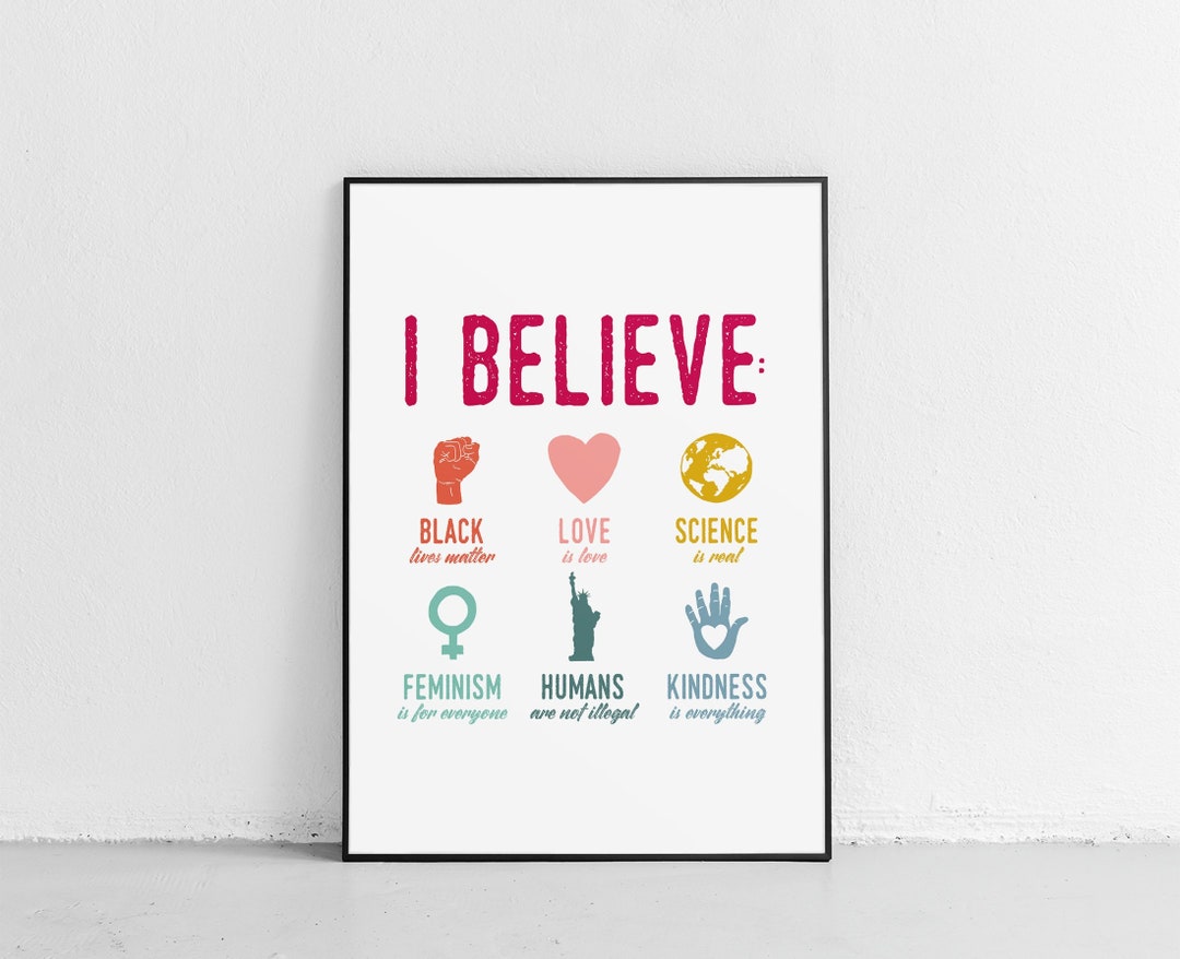 I Believe Printable Resist Poster - Etsy