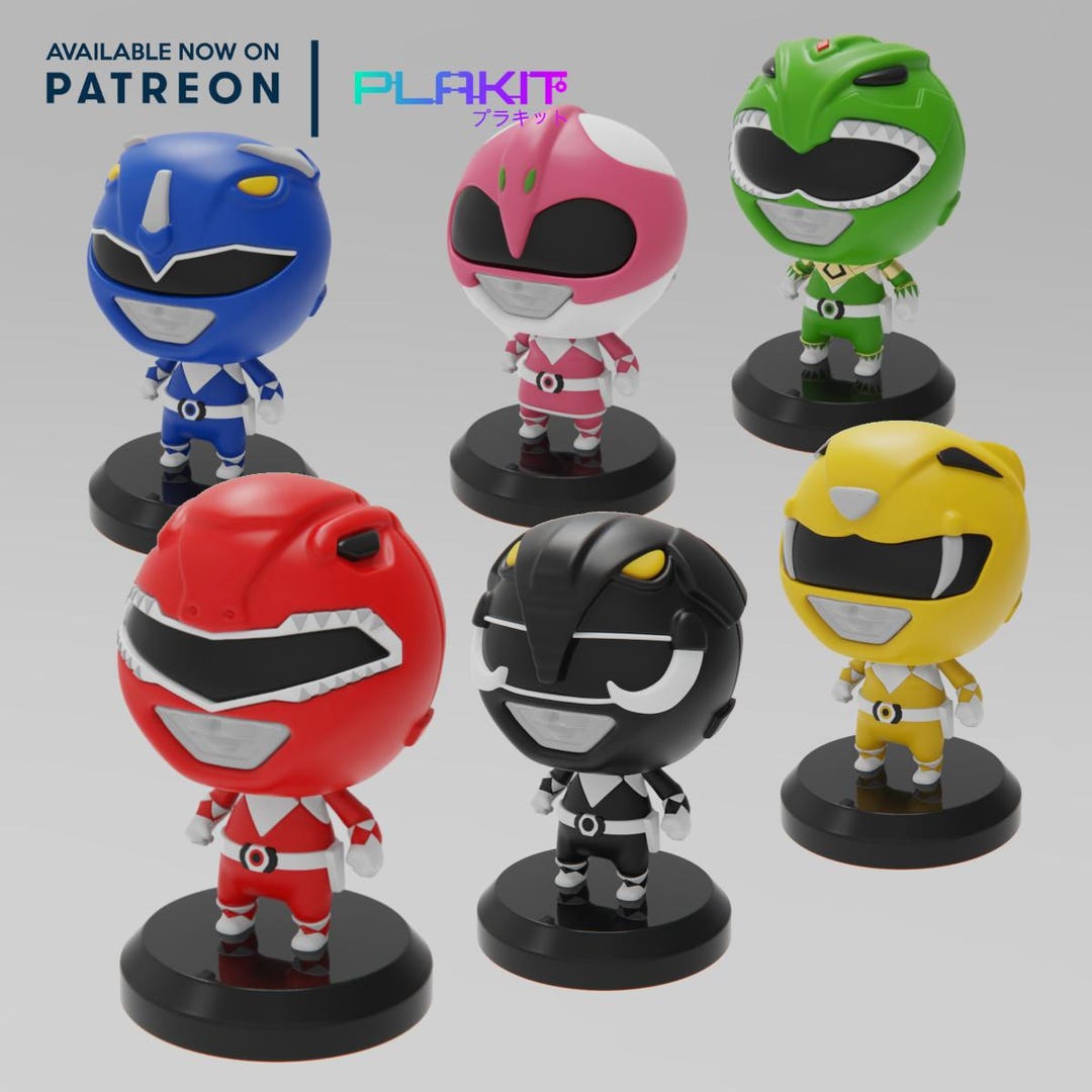 PLAKIT 32mm Power Rangers Mini Figurines - Etsy