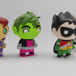 PLAKIT 32mm Teen Titans Go Mini Figurines - Etsy