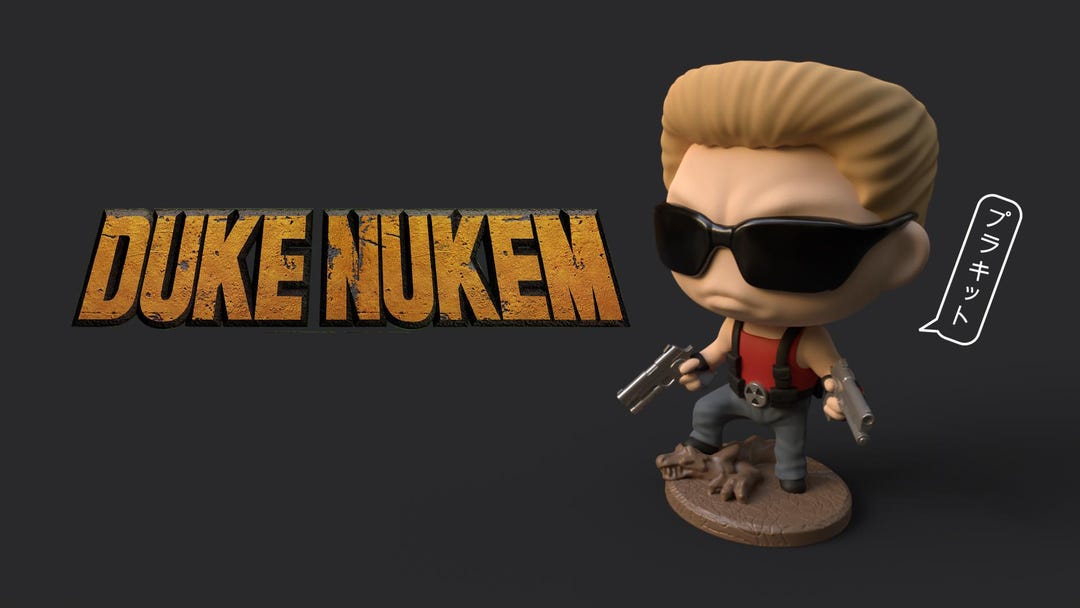 PLAKIT 32mm Duke Nukem Mini Figurines - Etsy