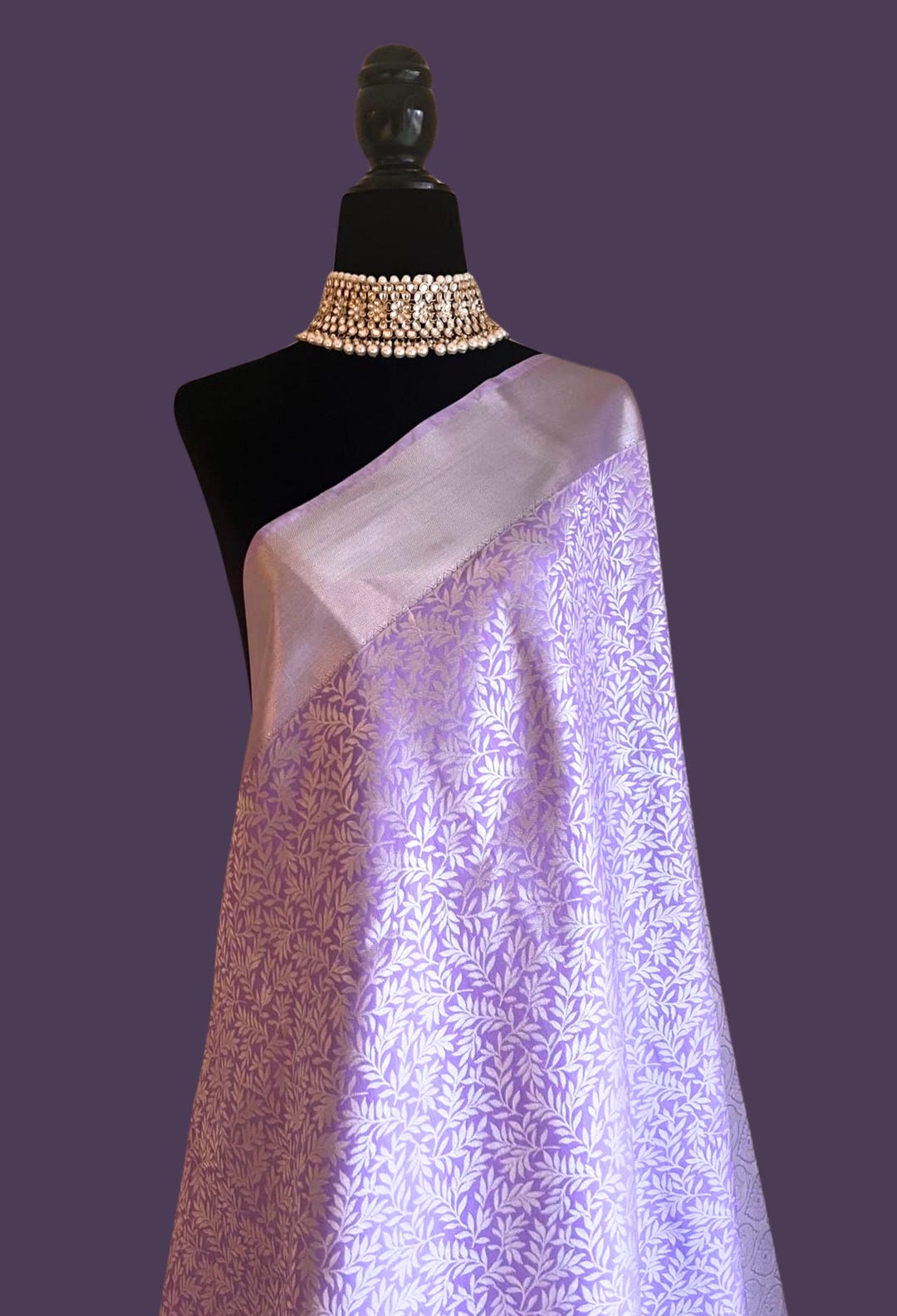 Lavender Soft Silk Saree | Silver Zari Work | Bridesmaid, Wedding ...