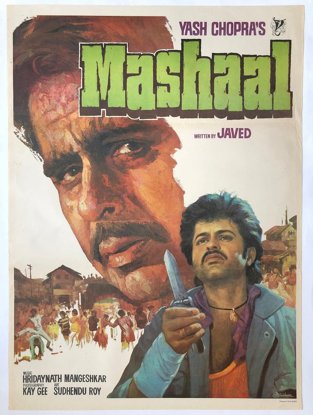 Mashaal Movie Original 1984 Bollywood Poster - Etsy