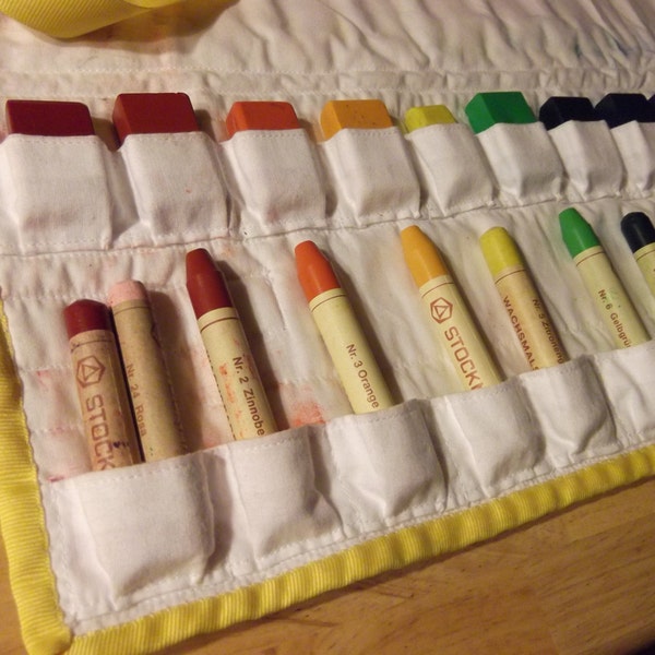 Crayon Roll - Etsy