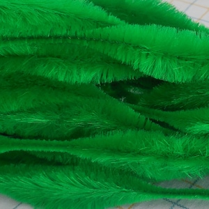 Vintage KELLY GREEN Bump Chenille - Fuzzy Wire Stems - by the Yard ...