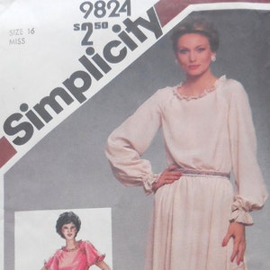 Simplicity 9824 - Dramatic 1970s / 1980s Disco Dress, Semi-formal, Boho ...