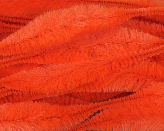Vintage NEON ORANGE Bump Fuzzy Wire Stems by the YARD Pipe - Etsy