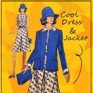 Vogue 8791 Classic Vogue Dress & Jacket Lovely Vintage 1970s Look ...