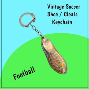 Vintage Soccer Cleats / Football Cleats / Golf Shoe Keychain - Metallic ...
