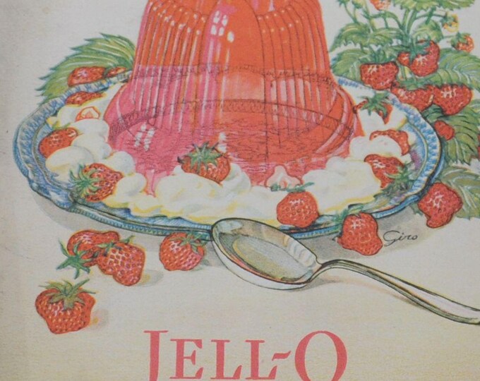 Beautiful Vintage Jell-o Cookbook / Recipe Book - 1920s Advertising ...
