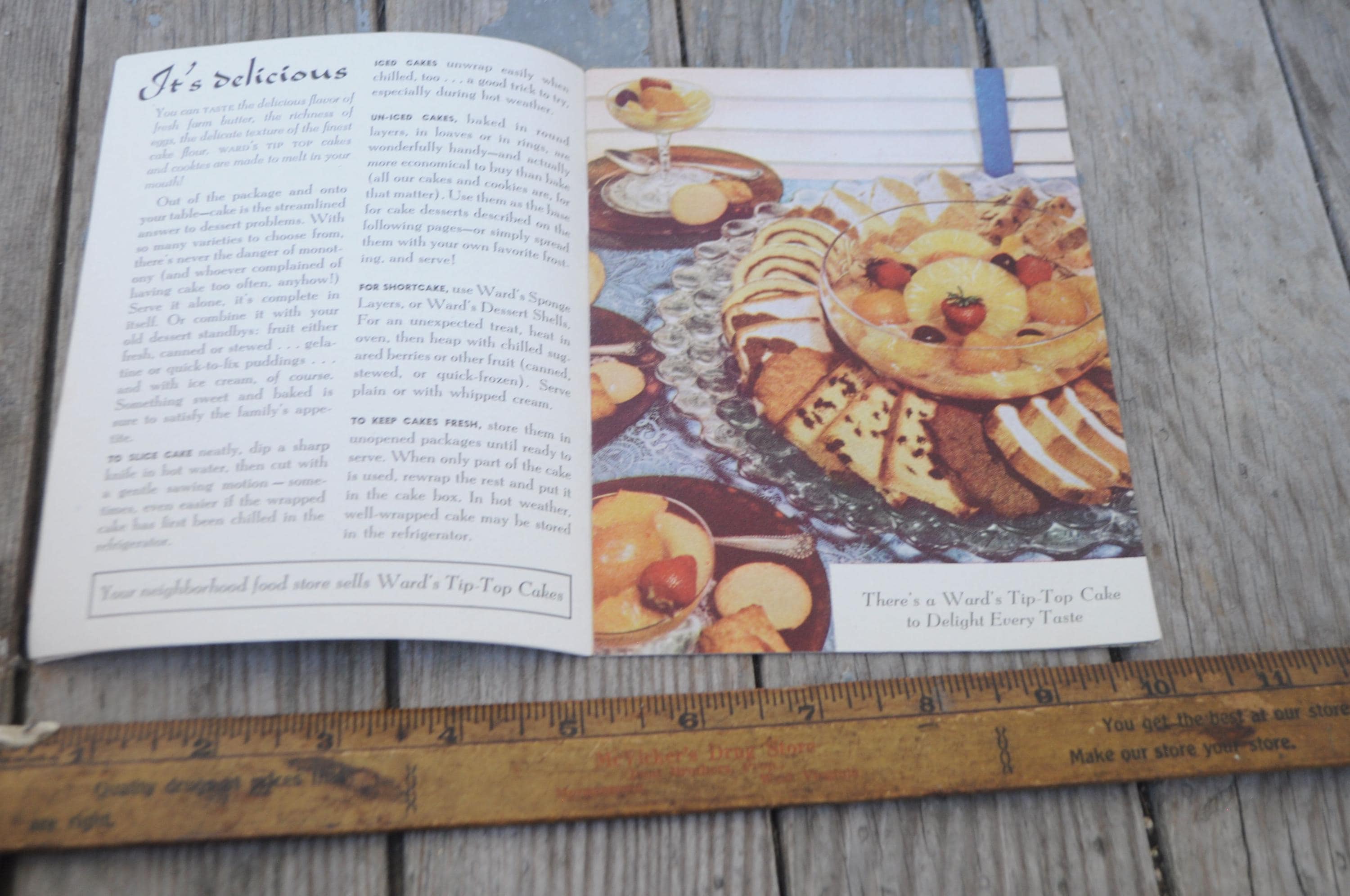 Vintage 1940s Cookbook - Cake Parade - Ward's Tip-top Cakes - How to ...