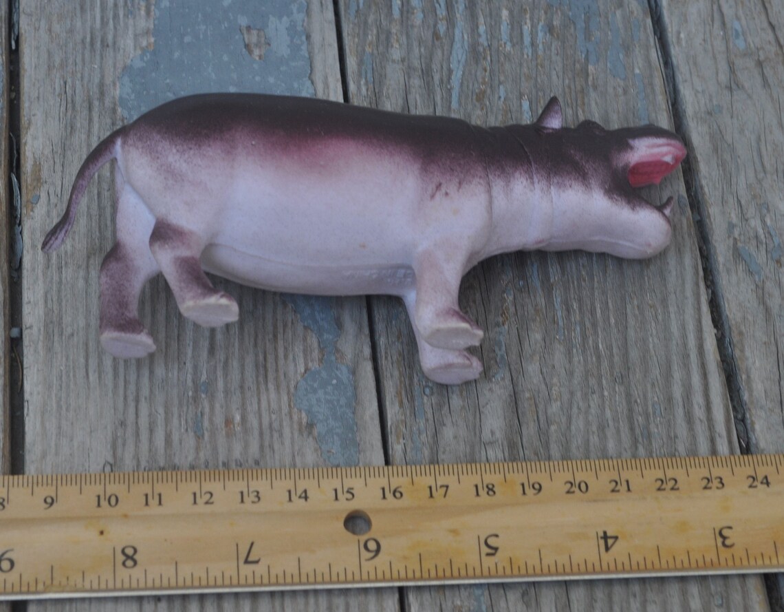 Vintage Plastic House Hippo - Miniature Zoo Animal - Figurine, Tiny ...