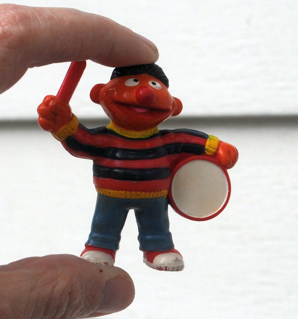 Vintage Sesame Street PVC Miniature - Ernie W/ Drum - by Tara Toy Corp ...
