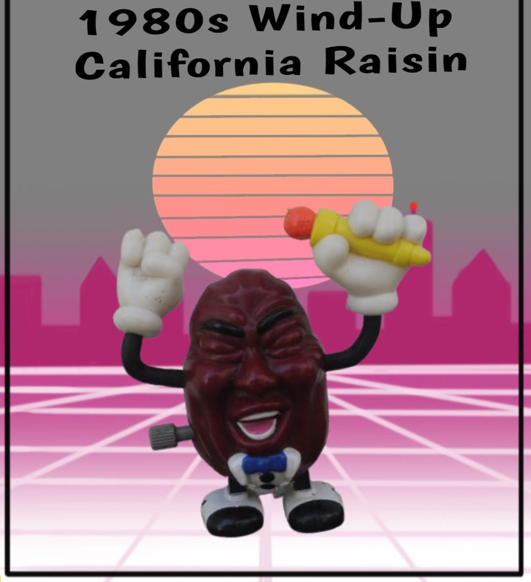 Vintage 1980s California Raisin Wind-up Figurine - Singer, Blues, Jazz ...