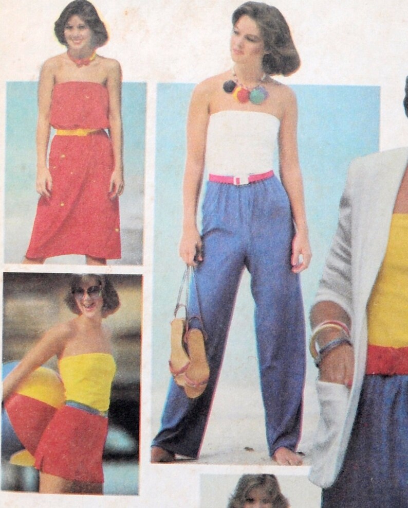 Simplicity 9538 - 1980s DIY Knit Wardrobe - Shirt, Shorts, Pants, Skirt ...