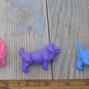 Vintage 1980s RUSS Dog Erasers / Vinyl / Rubber Figurines - Dollhouse ...