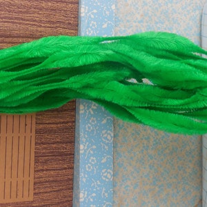 Vintage KELLY GREEN Bump Chenille - Fuzzy Wire Stems - by the Yard ...