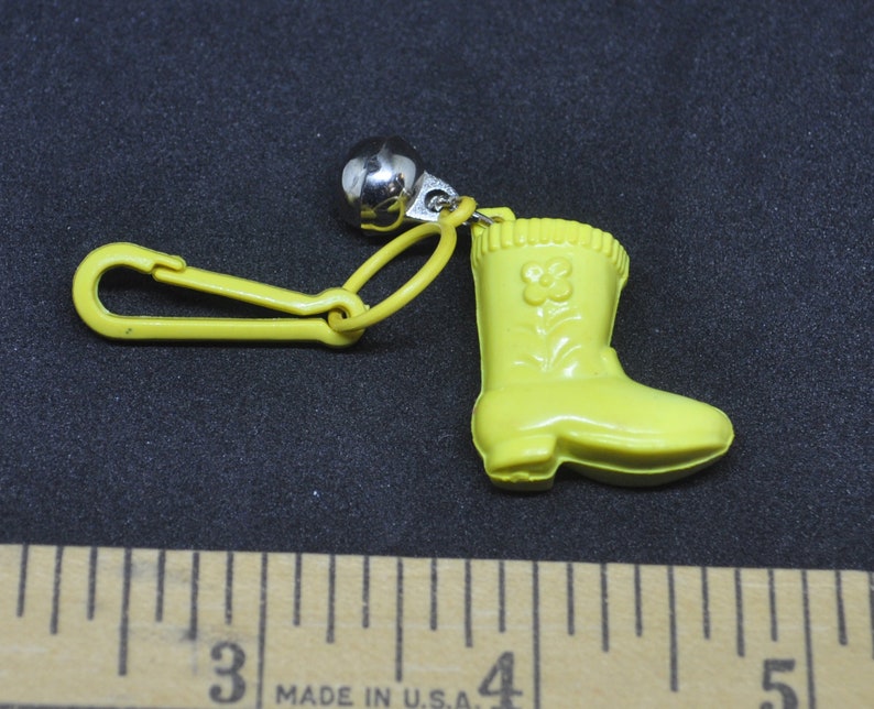 1980s Bell Charm - Pink or Yellow Cowboy Boot W/ Flower - Kitsch ...