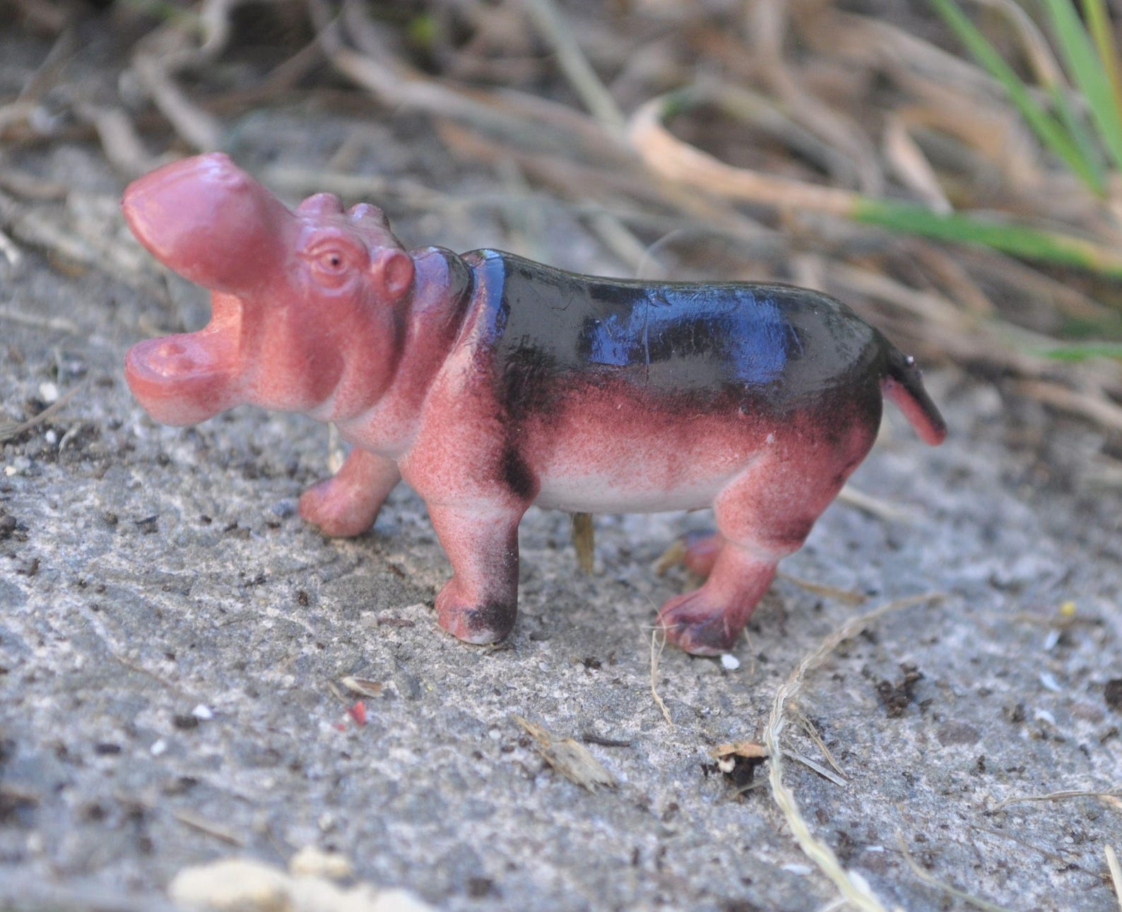 Vintage Plastic House Hippo - Miniature Zoo Animal - Figurine, Tiny ...