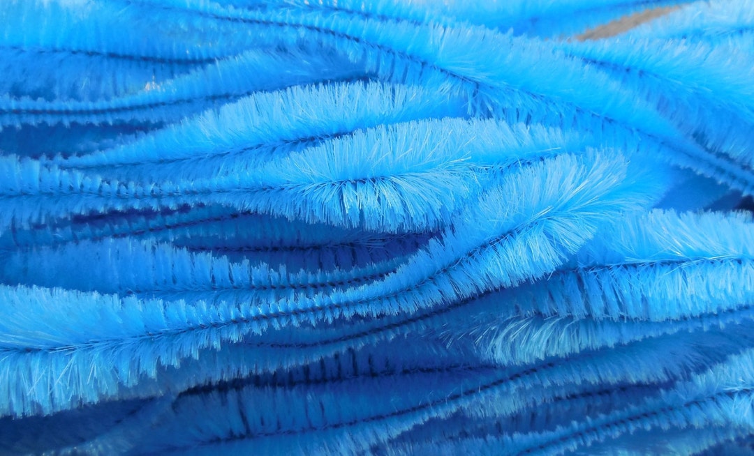 Vintage ELECTRIC BLUE Bump Fuzzy Wire Stems - by the Yard - Pipe ...