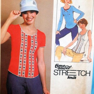 Simplicity 8473 - Easy Sew Stretch Knit Tops - Vintage 1970s / Hippie ...