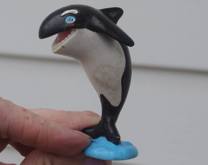 Vintage Sea World PVC Figurine - Shamu the Orca / Killer Whale - Cute ...