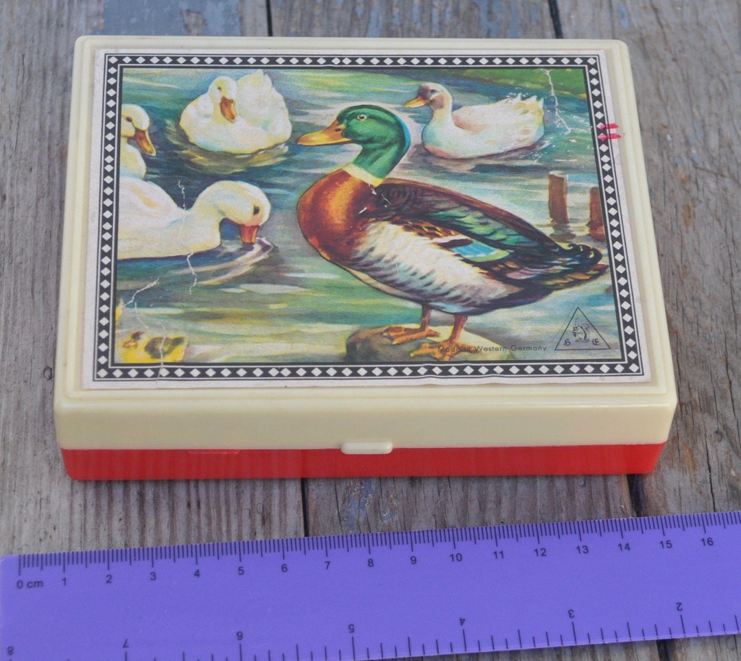 Vintage West Germany Puzzle Cubes - Carrying Case - Farm Animals ...