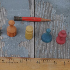 Vintage / Antique WOODEN Monopoly Pawns / Tokens / Counters / - Etsy