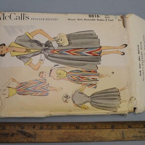 Mccall's 8816 - RARE 1950s Rockabilly / Beachy Pattern - Coat Dress ...