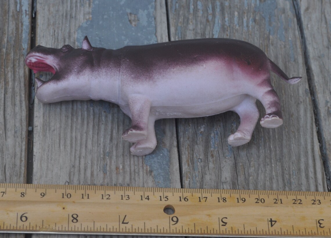Vintage Plastic House Hippo - Miniature Zoo Animal - Figurine, Tiny ...
