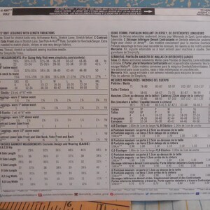 Simplicity 8212 Easy Sew Leggings, Yoga Pants, Joggers, Size XXS XXL ...