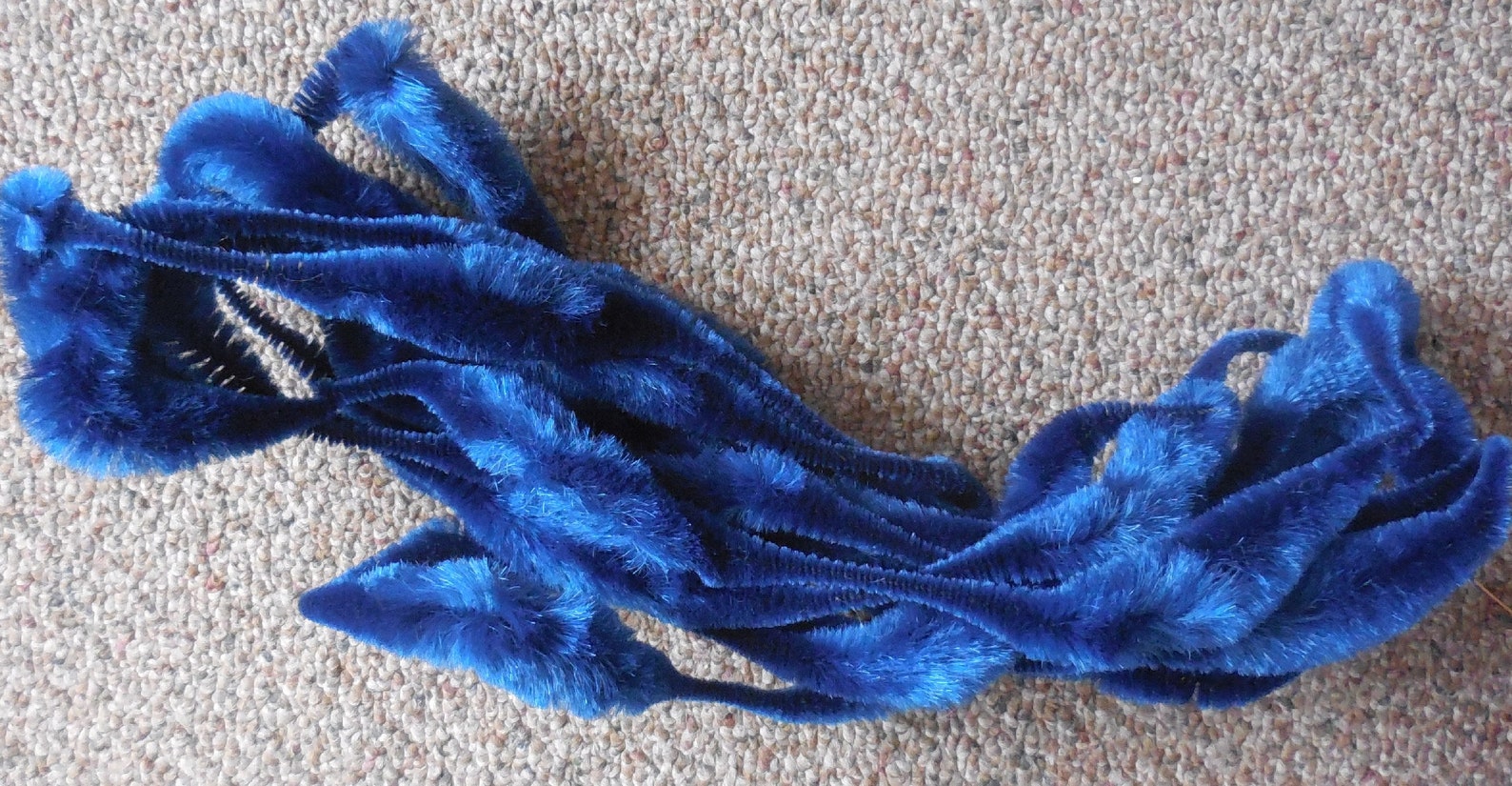 Vintage FAT MIDNIGHT BLUE Bump Chenille Fuzzy Wire Stems by | Etsy